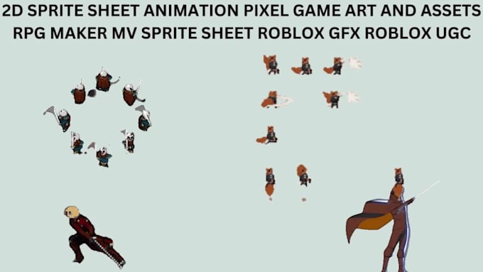Hoja de sprites 2d píxels juegos art activos rpg creador hoja de ...