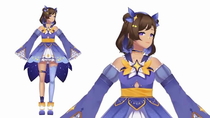 Draw and rig pro 2d vtuber model, live2d vtuber model, live2d vtuber ...