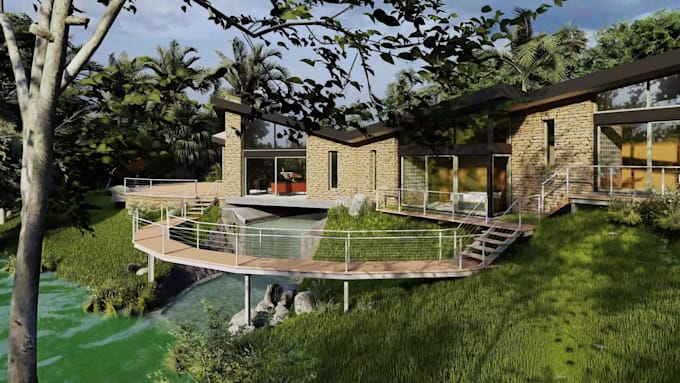 Do real estate rendering and 3d house rendering by Zahra_architect | Fiverr