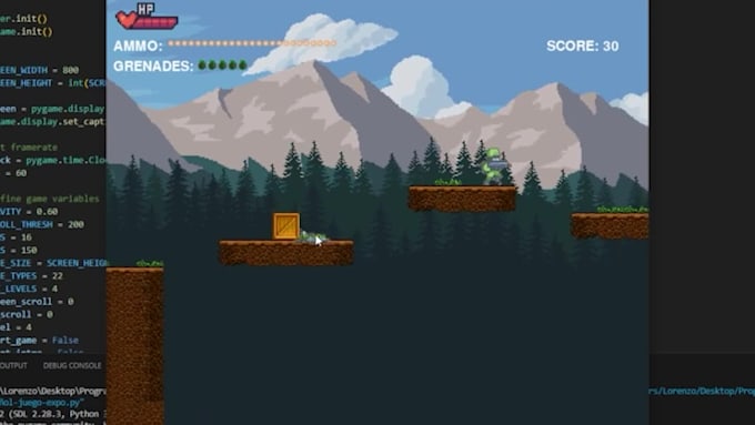 Code a complete 2d game in python by Lqry_dev | Fiverr
