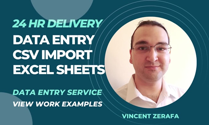 Do data entry, clean, import csv, convert image pdf to excel by ...