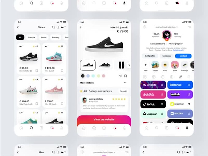 Create creative minimal app ui ux design for you by Designsaadia | Fiverr