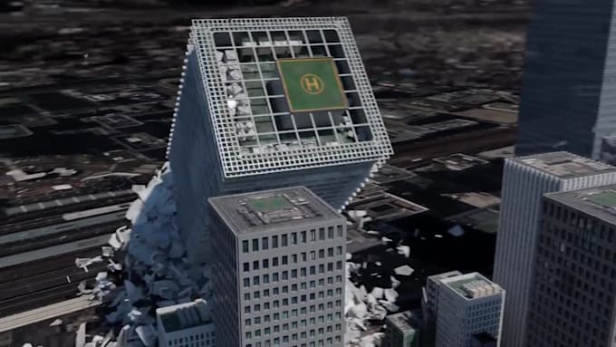 Make demolition simulation of any structure via implosion or control ...