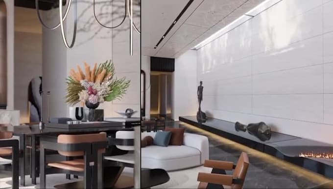 Model and render architectural 3d exterior, interior, floor plan and landscape by Hassainarch ...