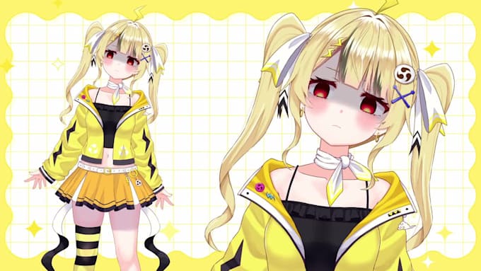 Design and rig pro live 2d vtuber model, live2d vtuber model, anime ...