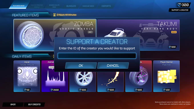 Make a rocket league support a creator code intro animation by Olgunate ...