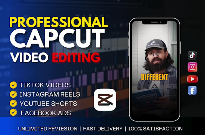Do professional cap cut video editing for reels, tiktok, and youtube by ...