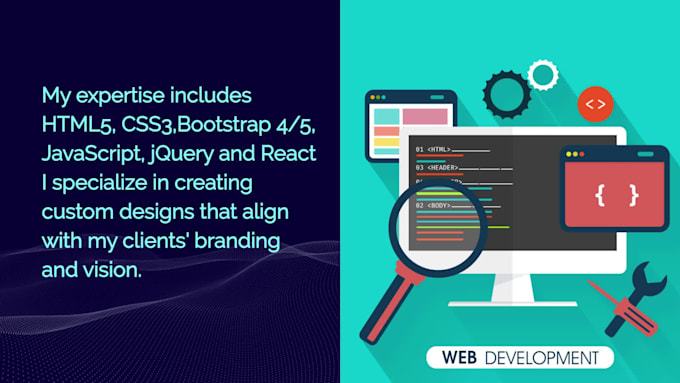 Design custom website design using html, css, js, bootstrap by Hawebgenius | Fiverr
