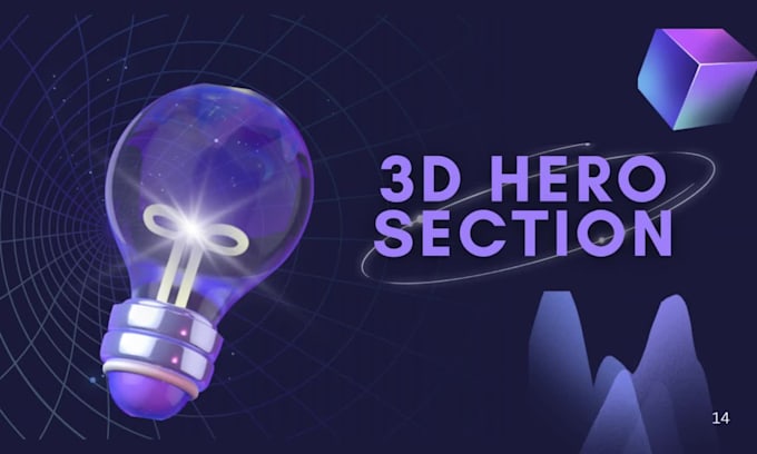 Do interactive 3d hero section, modern web hero design with spline gsap webflow by Dy_jones | Fiverr