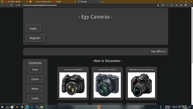 Build you a website using html and css by Mahmoudabdealty | Fiverr