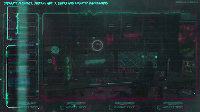 Custom animated overlay and twitch overlay, logo for streaming by Brend ...