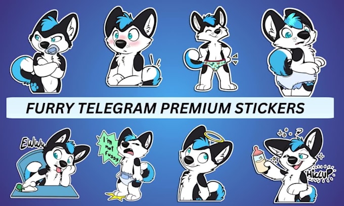 Do pack of furry telegram stickers, furry sfw nsfw animated gif crypto ...