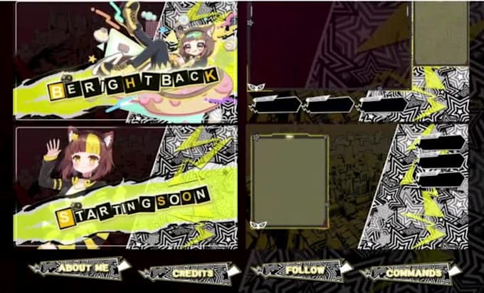 Design vtuber stream overlay, anime vtuber overlay, and animated vtuber ...