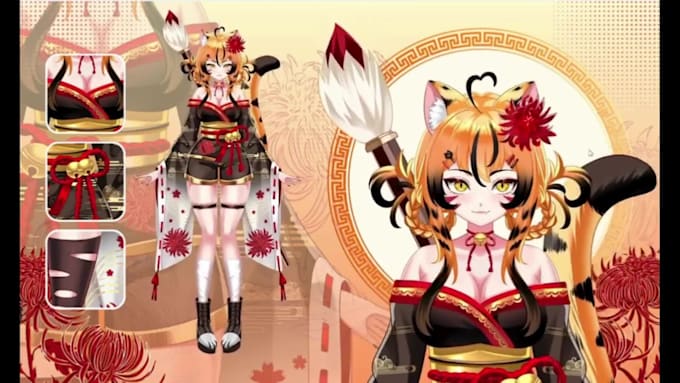 Create live2d vtuber model, pro live 2d model 2d vtuber design live2d ...