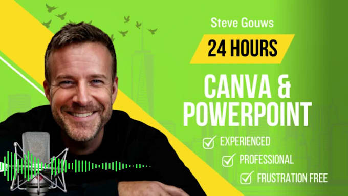 Record voice over for canva powerpoint slides presentation by Steven_gouws | Fiverr