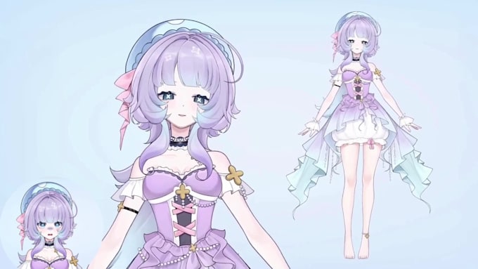 Design and rig live 2d vtuber model 2dvtuber model vtuber commission 2d ...