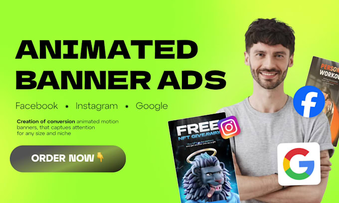 Create animated ads banner by Andrejnikulin | Fiverr