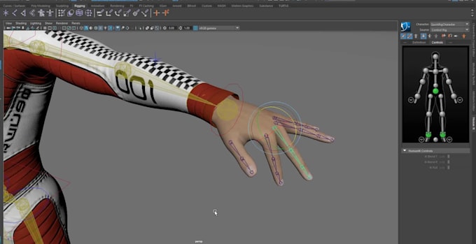 Esqueleto avanzado maya rig humano, ik fk rig, blendshapes, modelo 3d ...