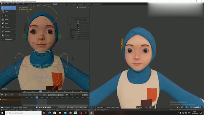 Stylized 3d 3ds Maxrig3d Animazecontrol Rig Dynamic Rig3d Character Rigging By Darhjmog