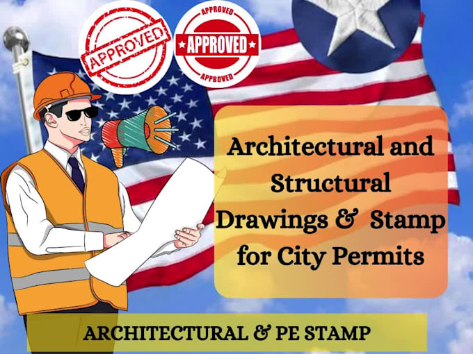Pe stamp, review and seal architectural drawings in usa for city permit approval by ...