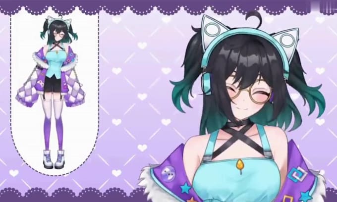Draw and rig anime 2d vtuber model vtube studio live2d vtuber model ...