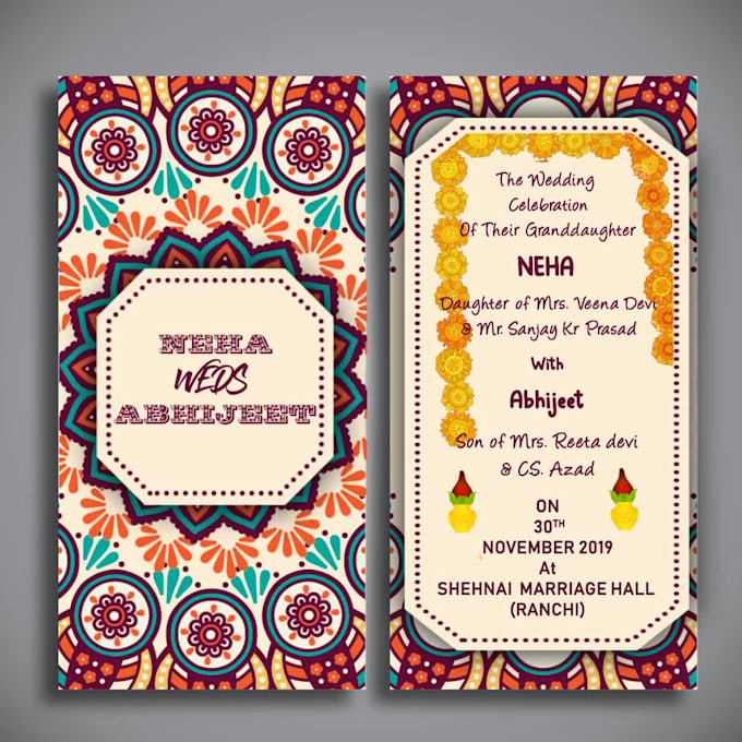 Digital wedding invitation card animation video by Abhi_wizardry | Fiverr