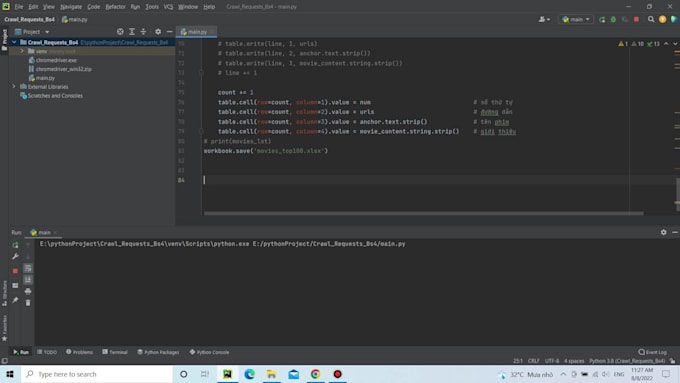 Do web scrapping using python for you by Svcongnghe1995 | Fiverr