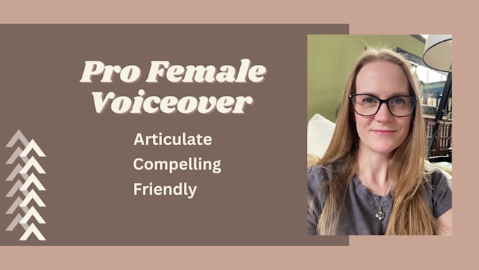 Record a professional american english female voice over by ...