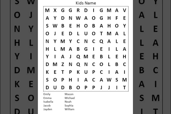 Custom Word Search Puzzles Book From Your List Of Words By Bidhanroy99 
