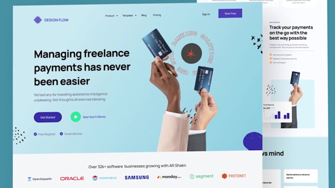 Create an amazing website or landing page design by Uxui_moshiur | Fiverr