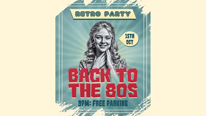 Design and animate retro vintage motion flyer under 24 hours by Dera ...