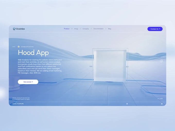 Do 3d animation website development 3d hero section interactive webflow ...