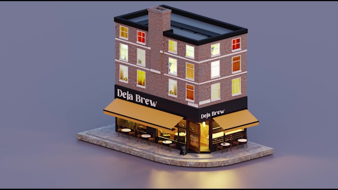 Create a low poly isometric environment by Annarosewain | Fiverr