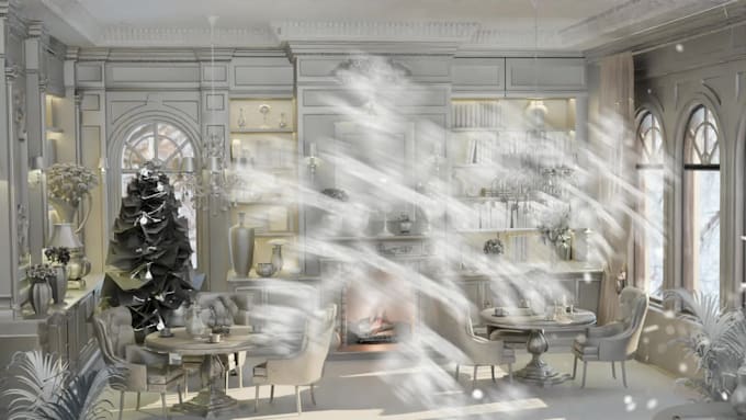 Do 3d modelling, classic interior design using maya and render using ...