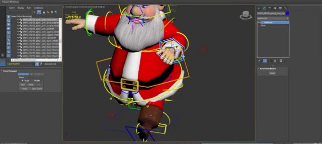Santa claus 3d rig,ikfk,rig for wonder dynamic,face expression ...