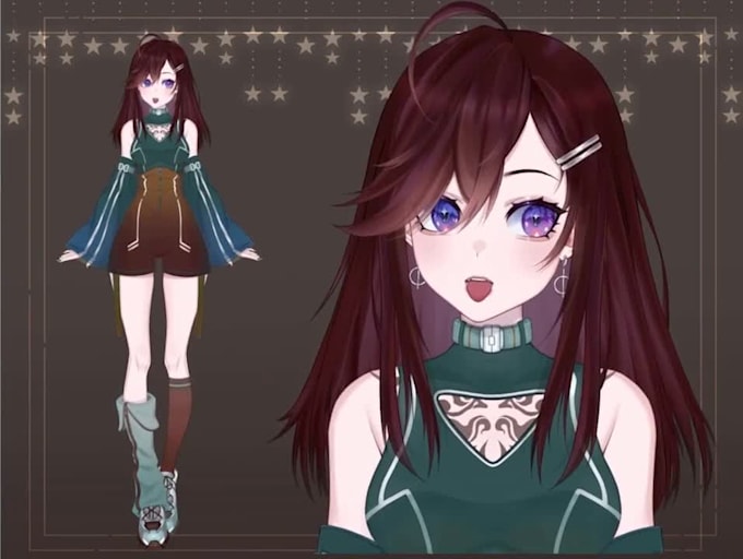 Draw and rig live2d vtuber model, 2d avatar, vtuber rigging by ...