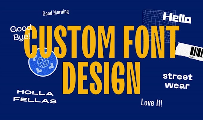 Create custom font design typography hand written fonts custom logo ...