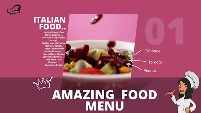 Do any amazing food menu design ,restaurant menu design by ...