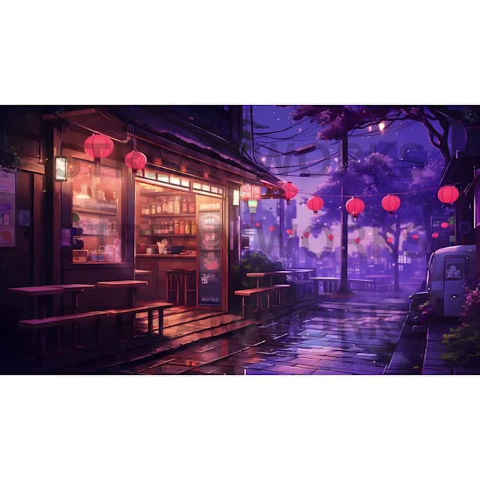 Draw amine art background illustration, vtuber, game environment by ...