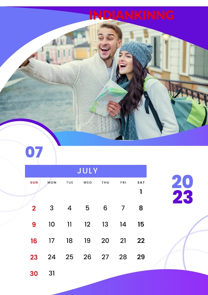 Design a custom calendar 2023 with your photos on it by Indiankinng ...