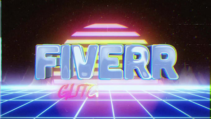 Make vhs 80s retro, neon style 3d chrome, synthwave logo intro video by Retro_art | Fiverr