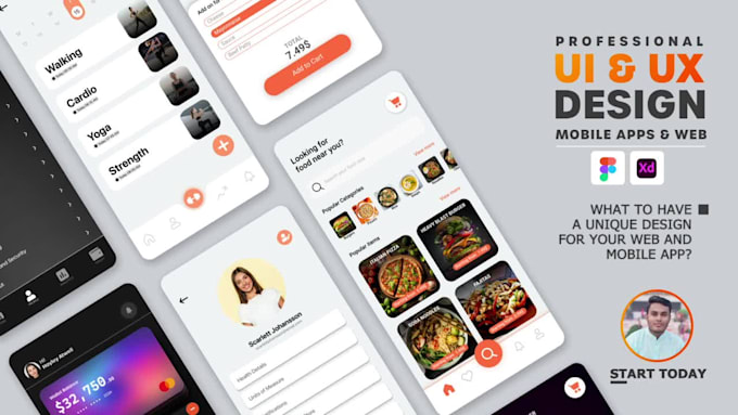 Do modern web and app ui ux design with motion graphic by Iamamamun ...