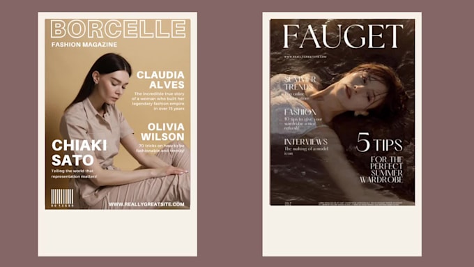 Design magazine cover, title page, magazine layout by Kainat_5_zahra ...