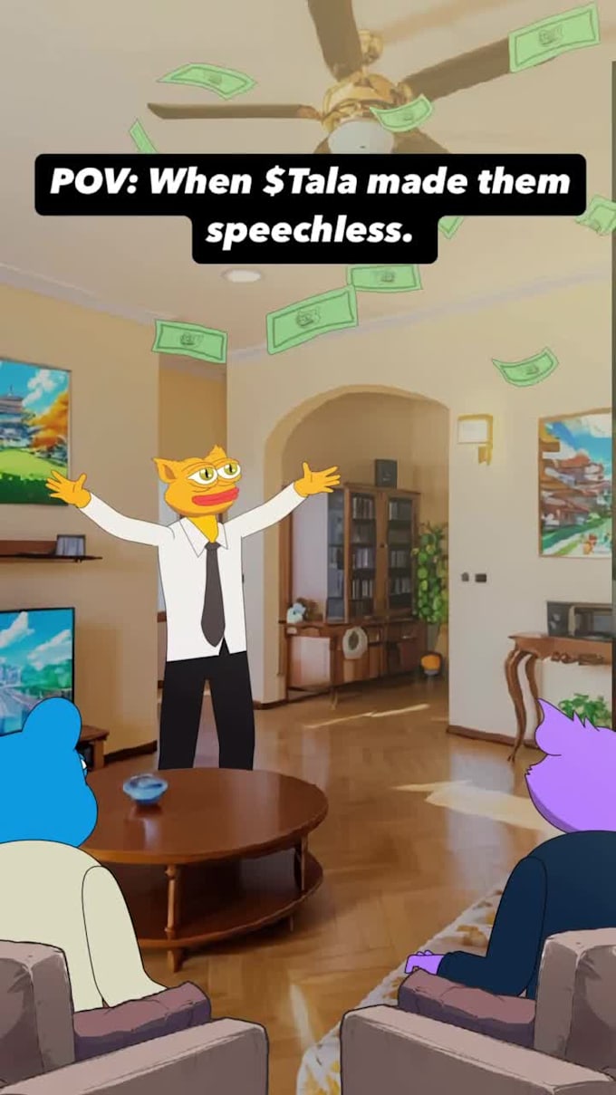 2d meme coin art crypto meme video 2d meme video animated sticker gif ...