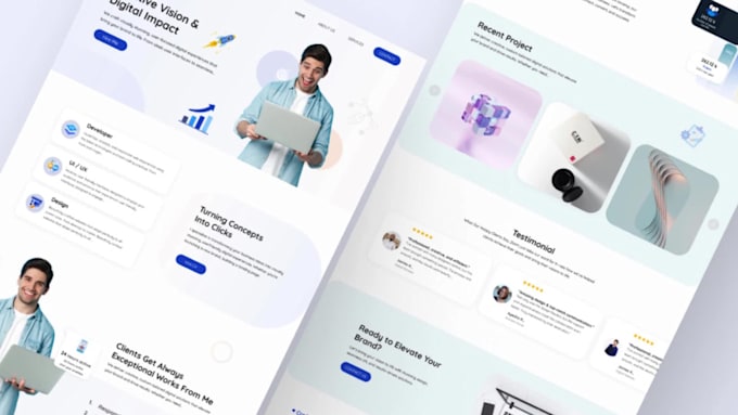 Do responsive figma website design website mockup figma website design ui ux by Design_chasers1 ...