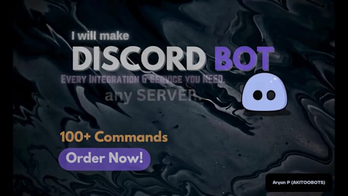 Create a custom professional discord bot by Akitoobots | Fiverr