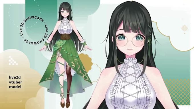 Draw and rig live2d vtuber model, 2d vtuber design, stream avatar ...