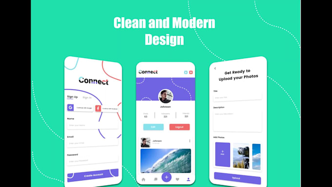 Design ui for your android ios and web app by Sohaibm456 | Fiverr