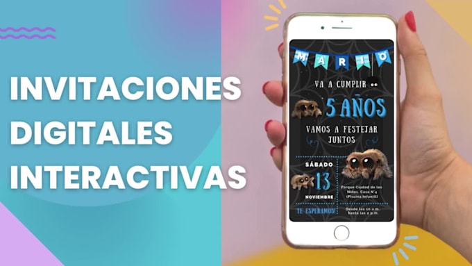 Invitaciones interactivas para cumpleaños infantiles by Dnydisenos | Fiverr
