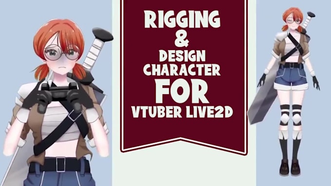 Design 2d vtuber model, live 2d model for vtuber rigging, 2d 3d vtuber, rigging by Nexus_artz ...